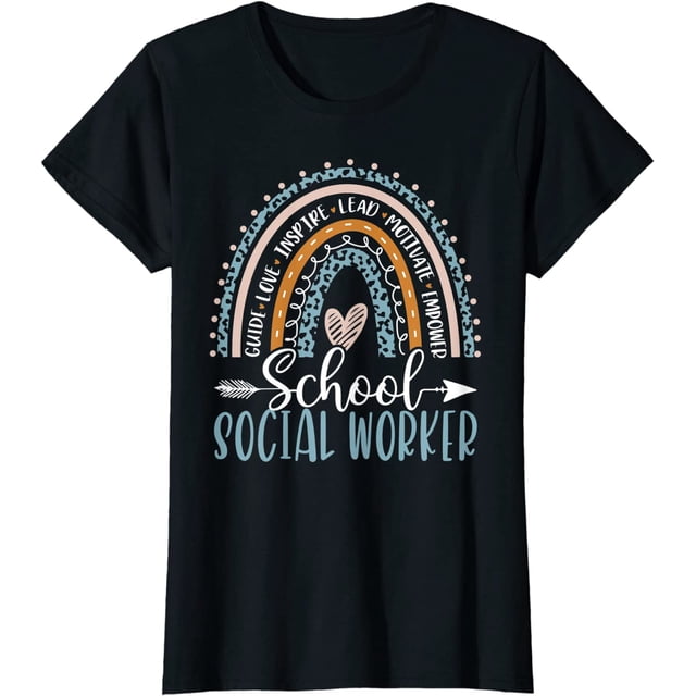 School Social Worker Shirt MSW Appreciation Social Work T-Shirt ...