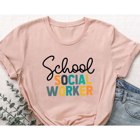 School Social Worker Shirt Social Work Tshirts Social Worker ...
