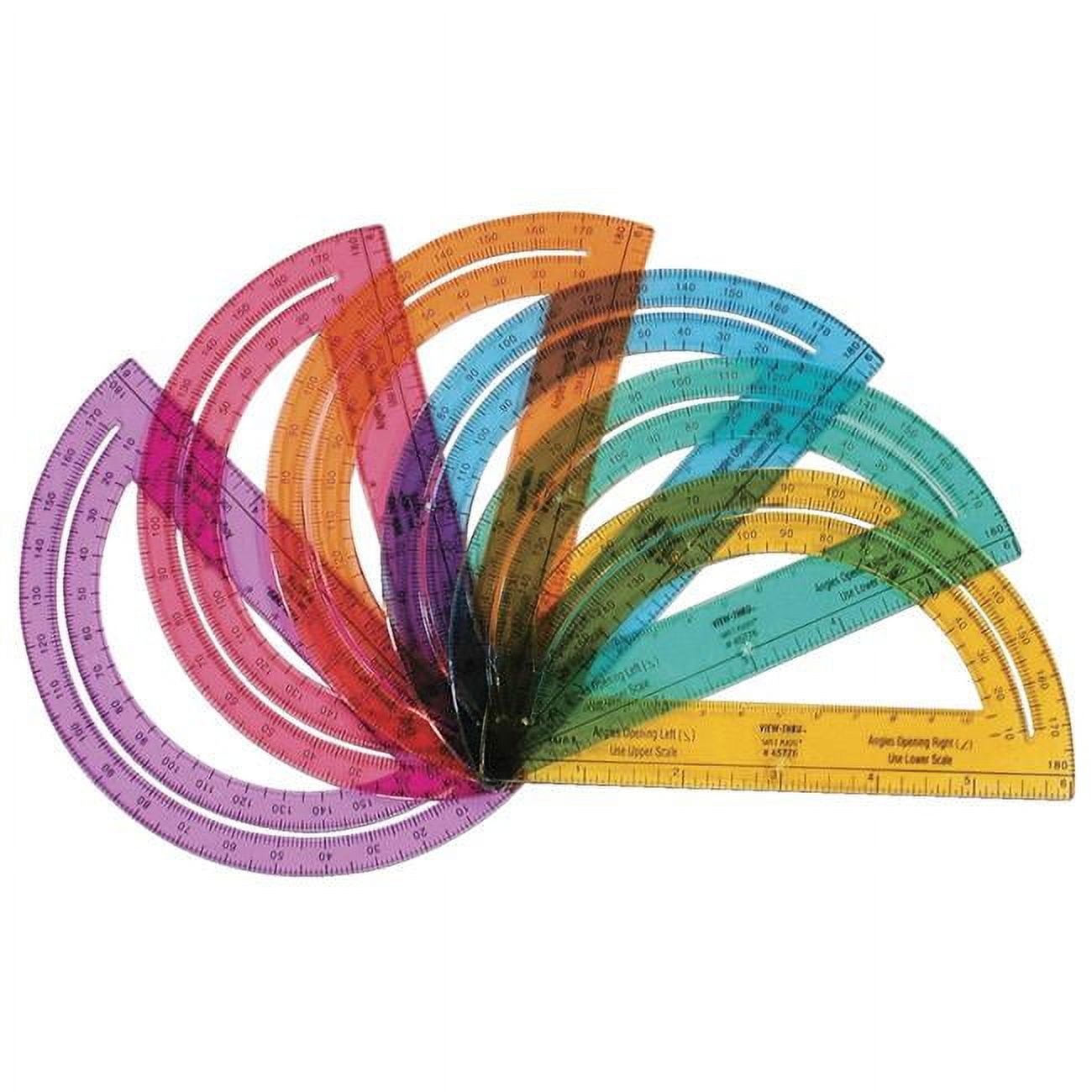 School Specialty 162-6200 6 in. Plastic Safe-T 2-In-1 Metric 0-180 deg ...