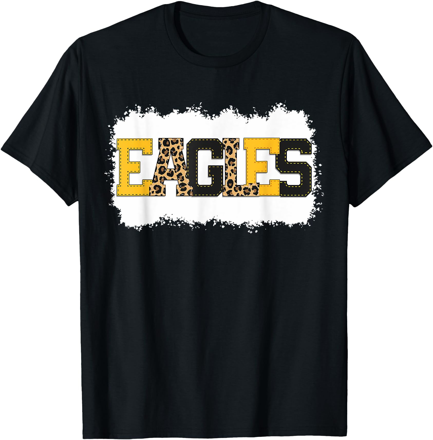 School Spirit Mascot Eagles Leopard Print Teacher Shirt T-Shirt ...