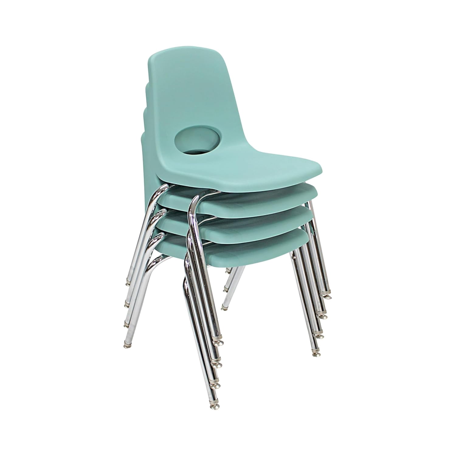 School Stack Chair Stacking Student Seat with Chromed Legs and Nylon ...
