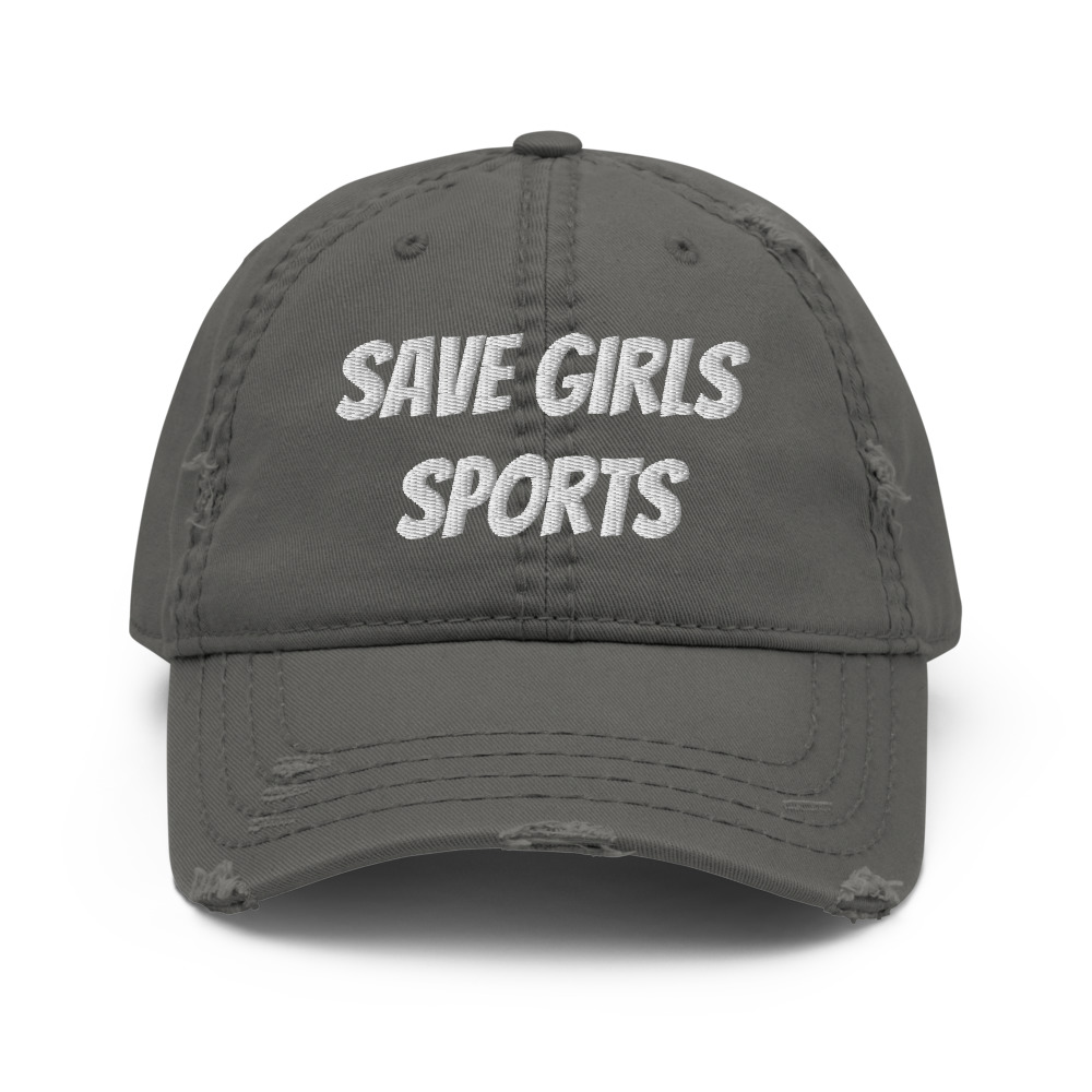 School Student Right Female Athletes Embroidered Distressed Dad Hat ...