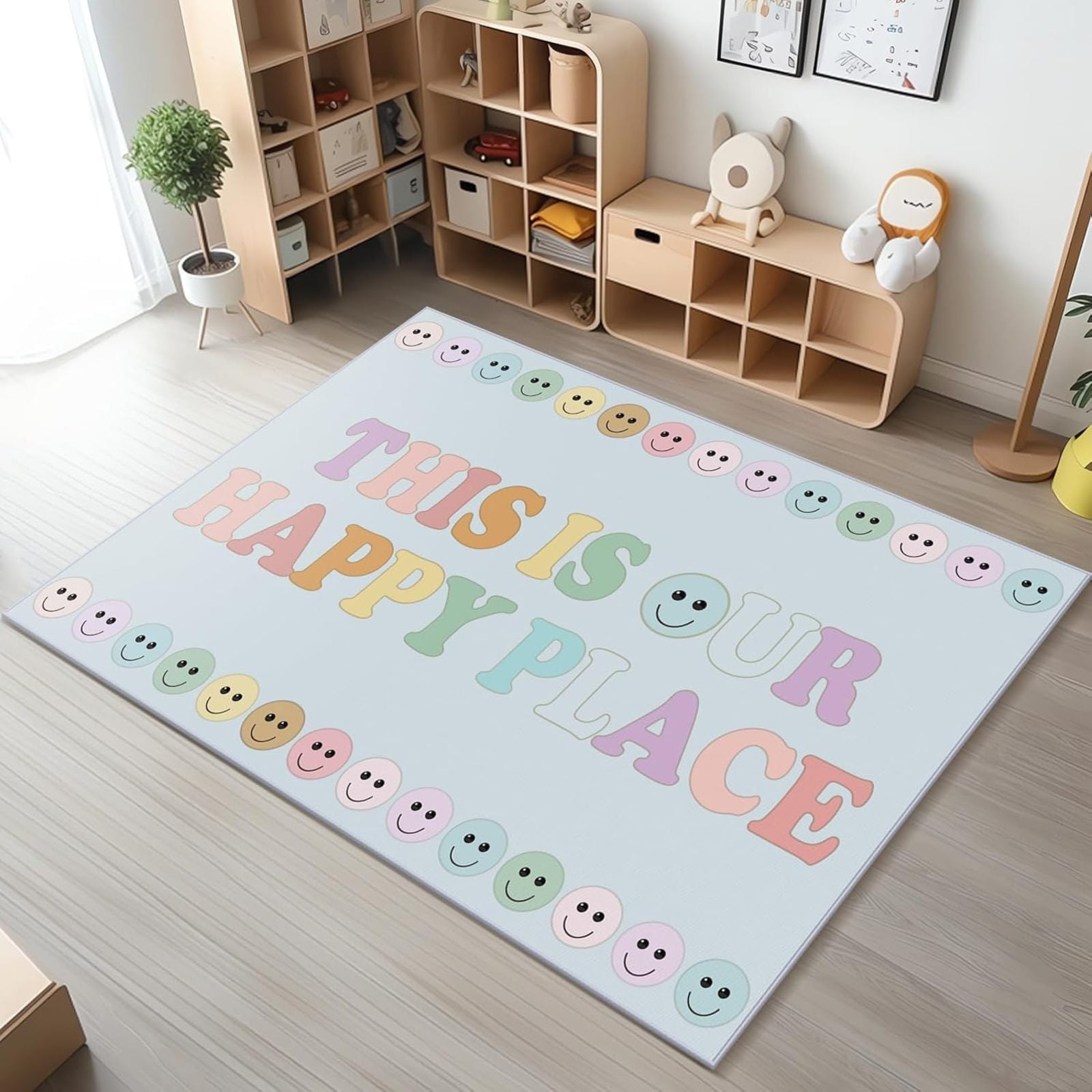 School Style Pastel Rainbow This Is Our Happy Place Educational Area ...