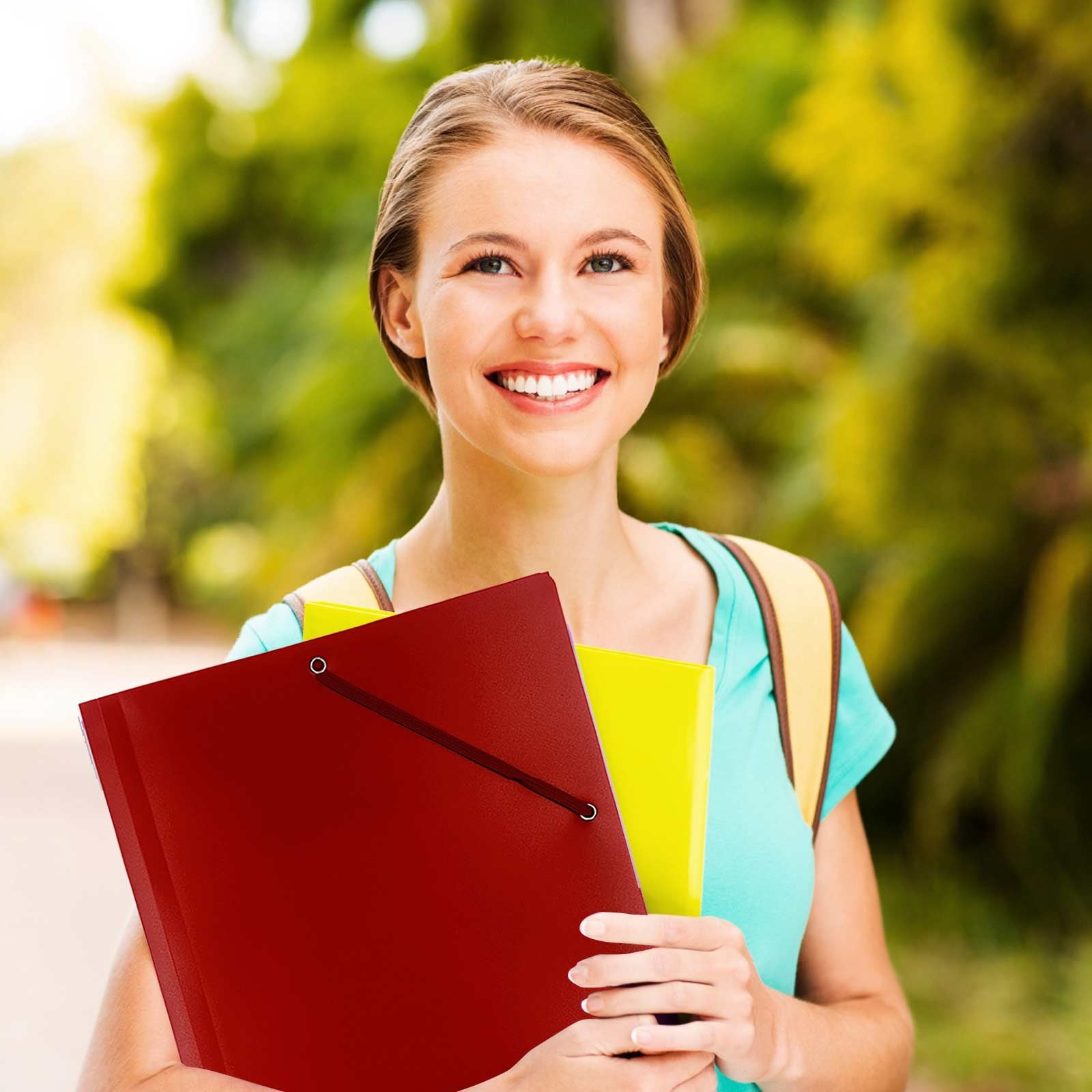 School Supplies File Folder A4 Corner Elastic Folder For 150 Sheets 3 ...