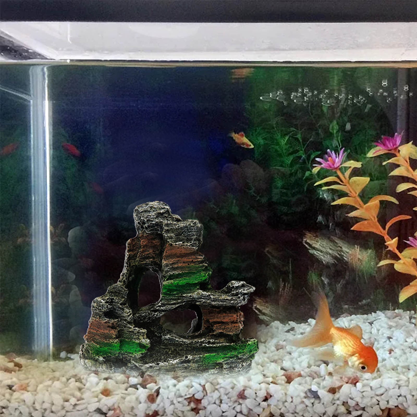 School Supplies Hot Small Rockery Mini Jianfeng Mountain Aquarium Resin ...