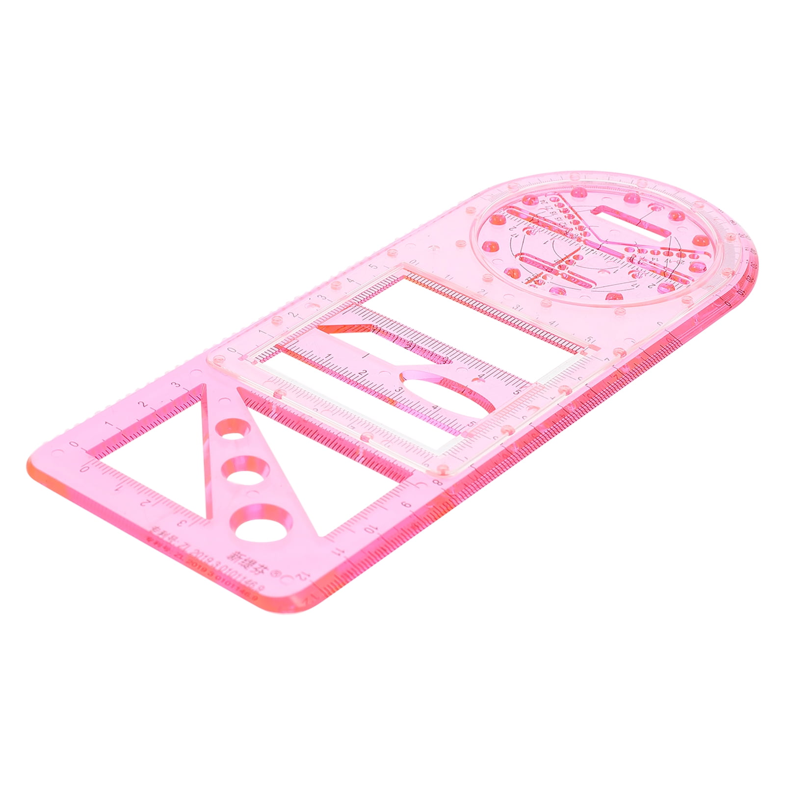 School Supplies Mathematics Learning Ruler Basic Shapes Stencil ...