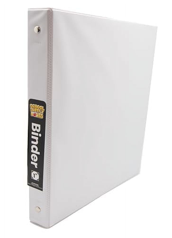 School Supply Boxes | 1" 3 Ring Binder with Pockets | 24 Pack | White ...