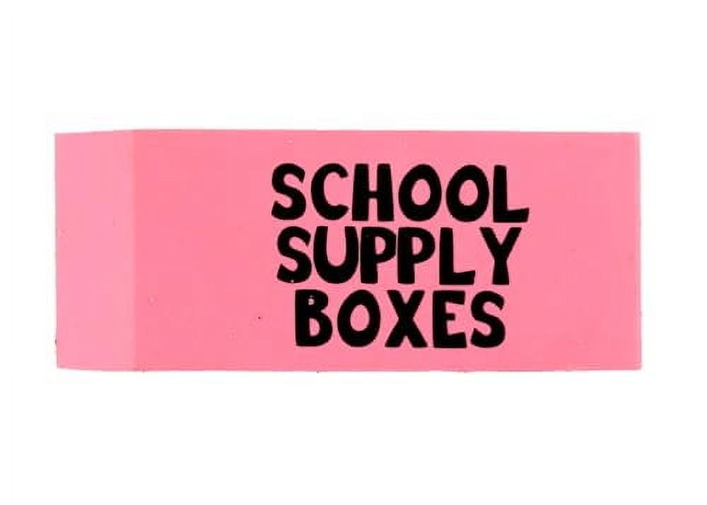 School Supply Boxes | Pink Wedge Erasers | 120 Pack | Smudge-Free and ...
