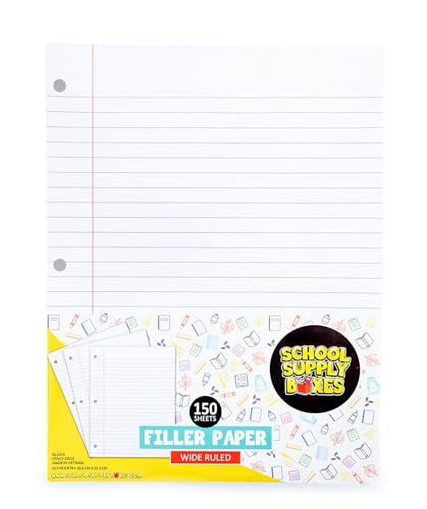 School Supply Boxes | Wide-Ruled Loose Leaf Paper | 24 Pack | 150 ...