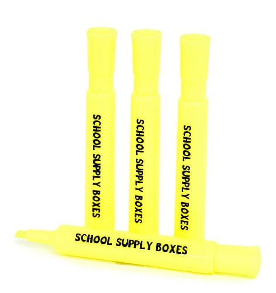 School Supply Boxes | Yellow Highlighters | 100 Pack | Bold Chisel Tip ...