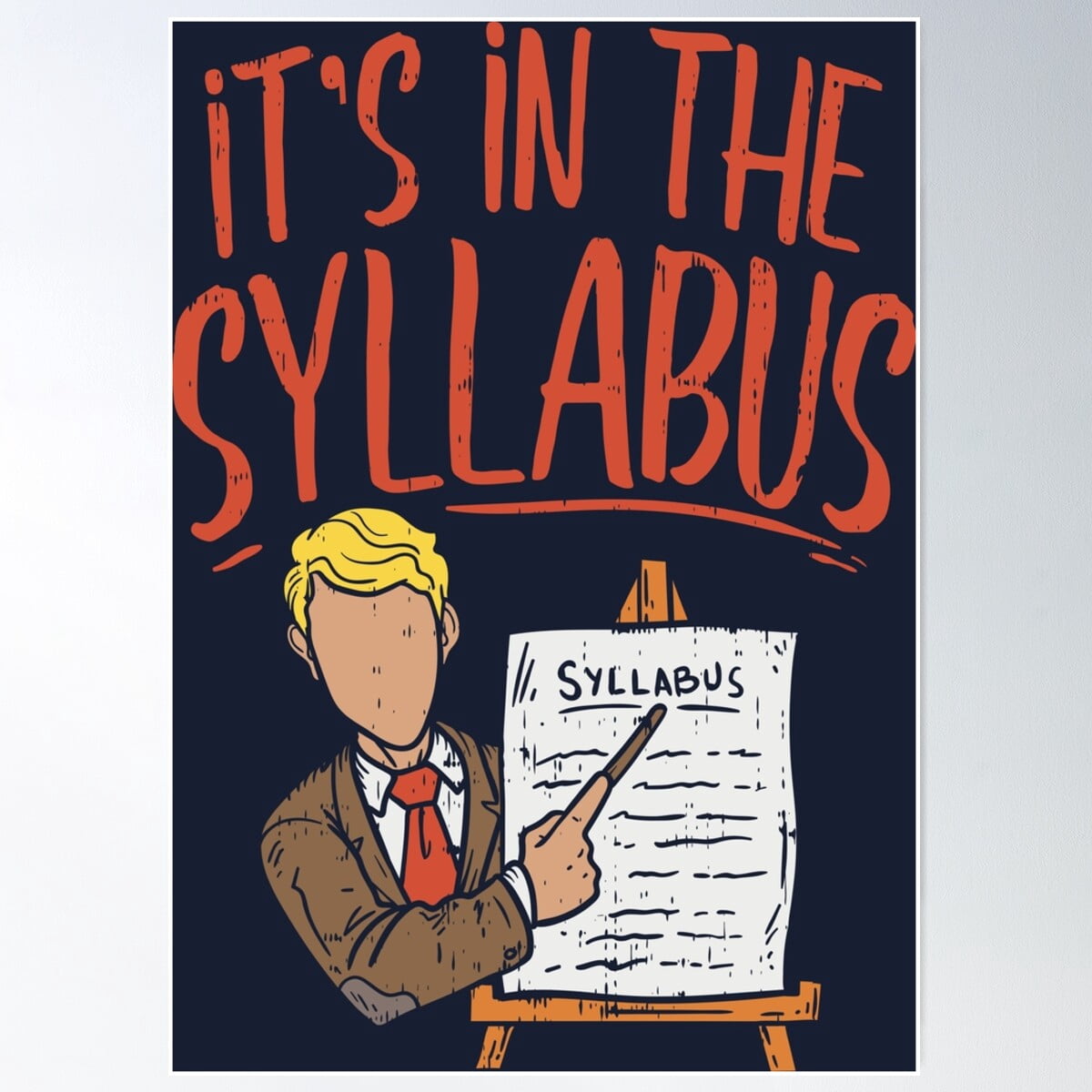 School Syllabus Poster Wall Art, Modern Wall Decor For Living Room ...