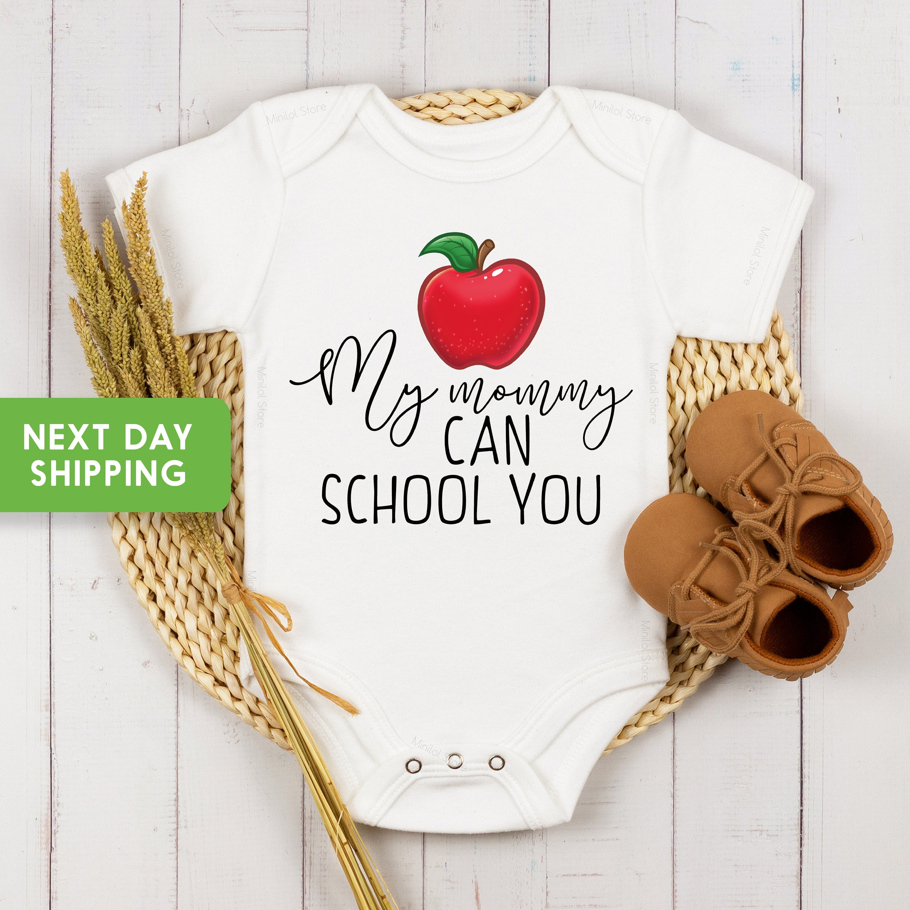 School Teacher Onesie Funny Baby Onesie Teacher Mom Onesie New Baby ...