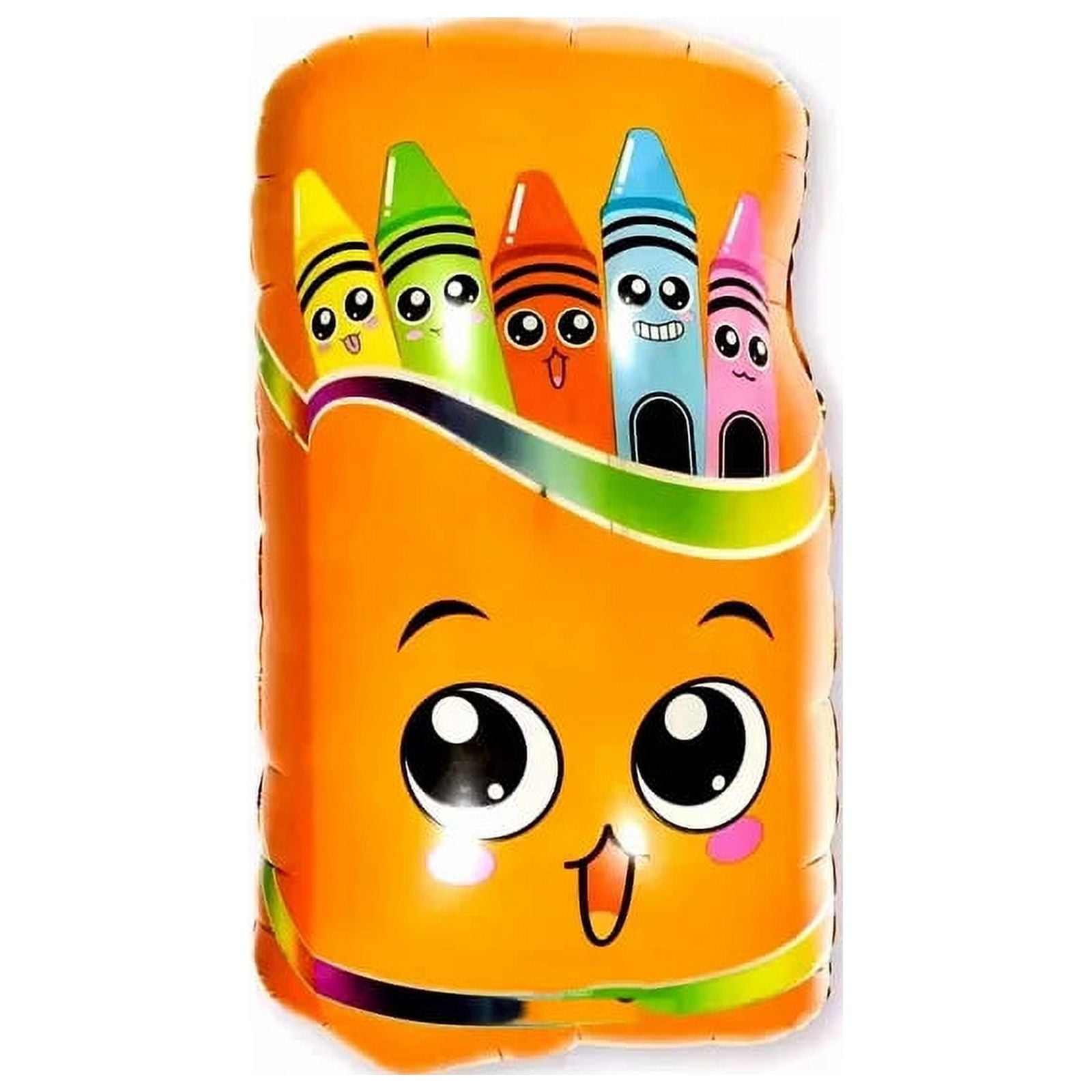School Theme Balloon Crayons Foil Mylar Educational Celebration Balloon - Walmart.com