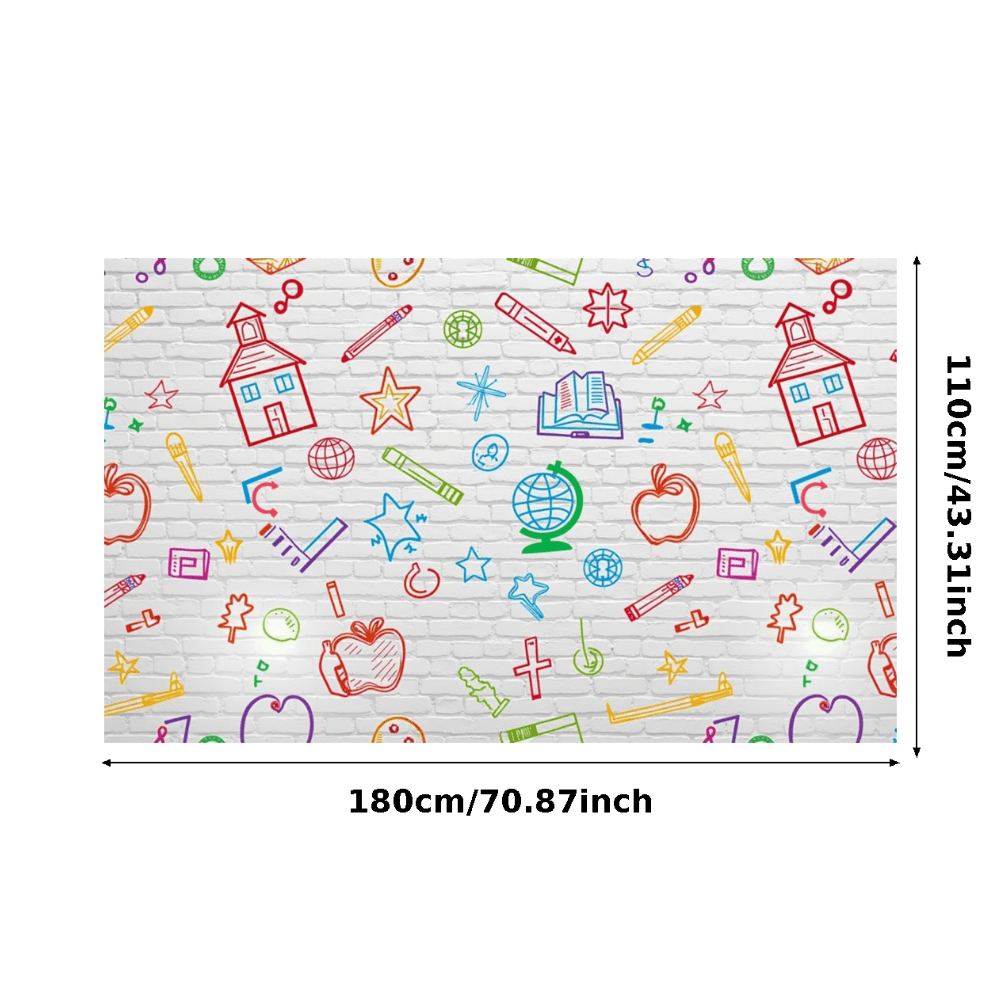 School Theme Photography Backdrop Polyester Material Classroom ...