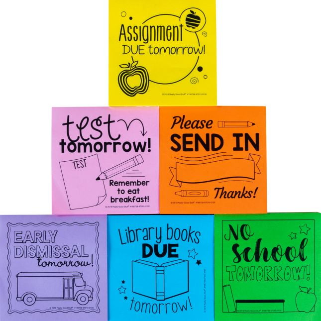 School-To-Home Sticky Note Reminders 6 Pack 600 Pages - Walmart.com
