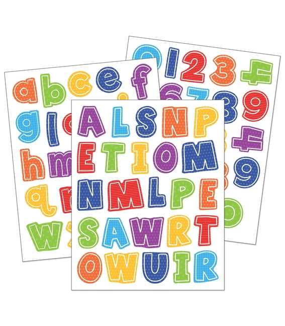 School Tools Letters and Numbers Sticker Pack - Walmart.com