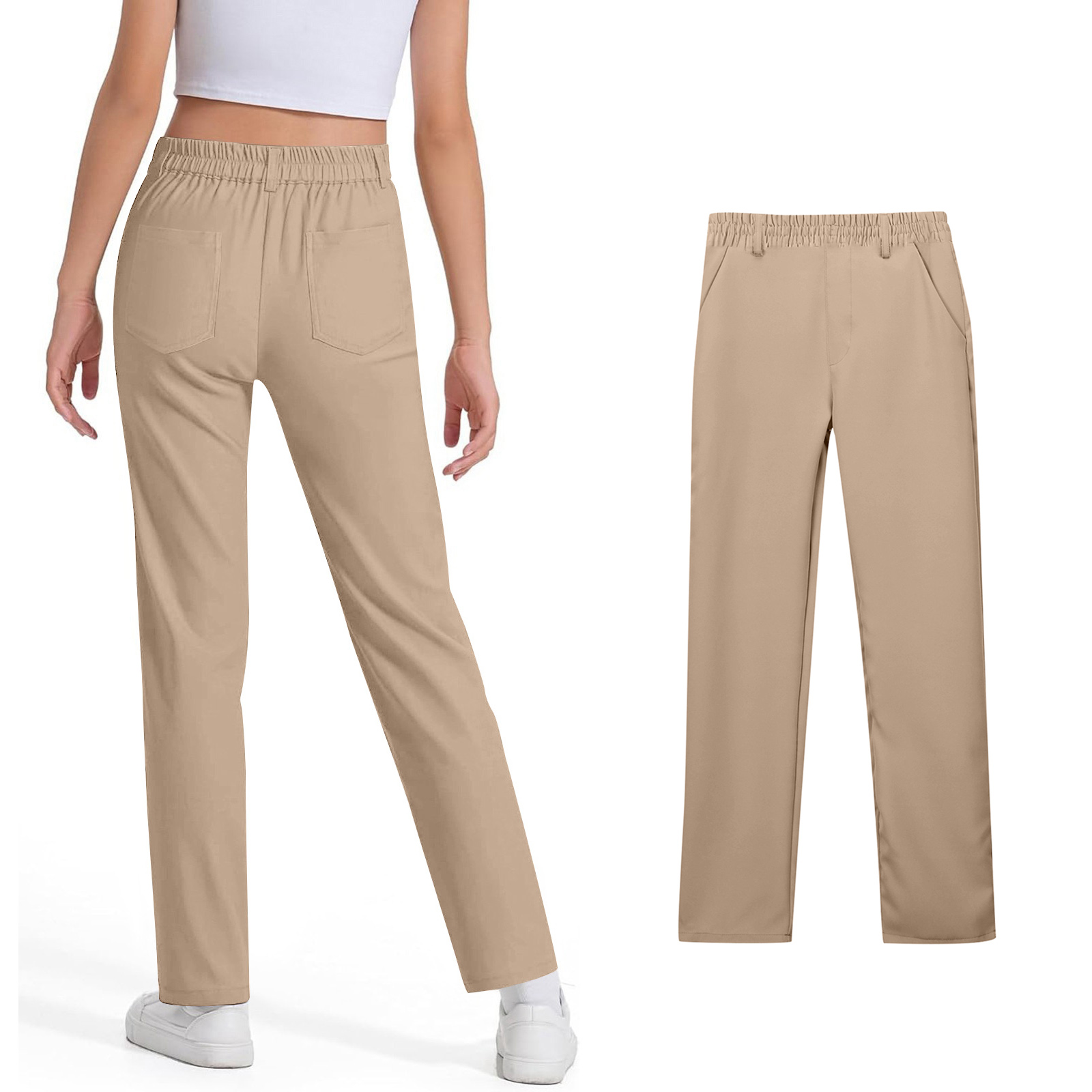 School Uniform for Girls Skinny Fit Kids Dress Pants with Pockets ...