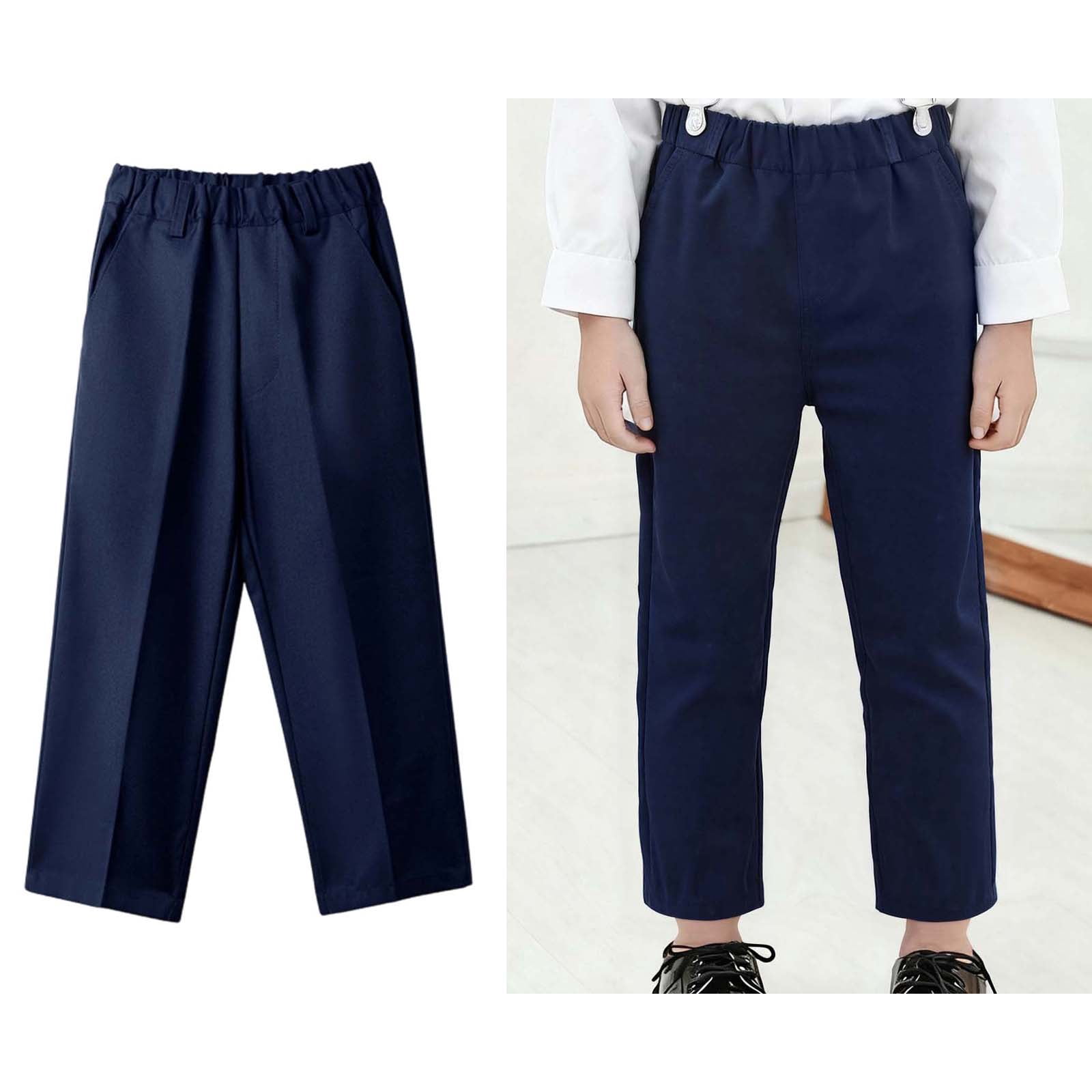 School Uniform Pants for Boys Dress Pants High Stretchy Skinny Pants ...