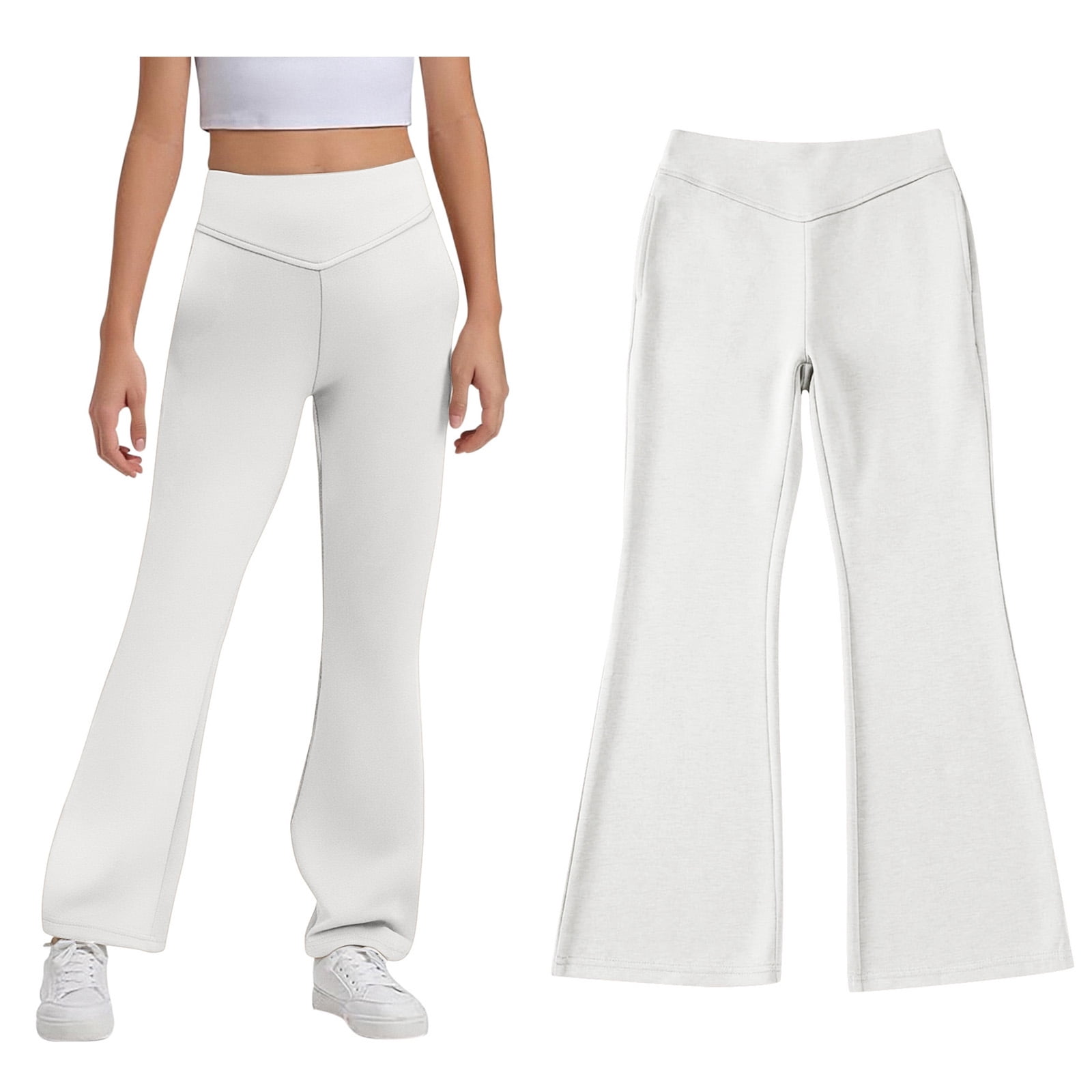 School Uniform Pants for Girls Skinny Fit Stretch Pants with Pockets ...