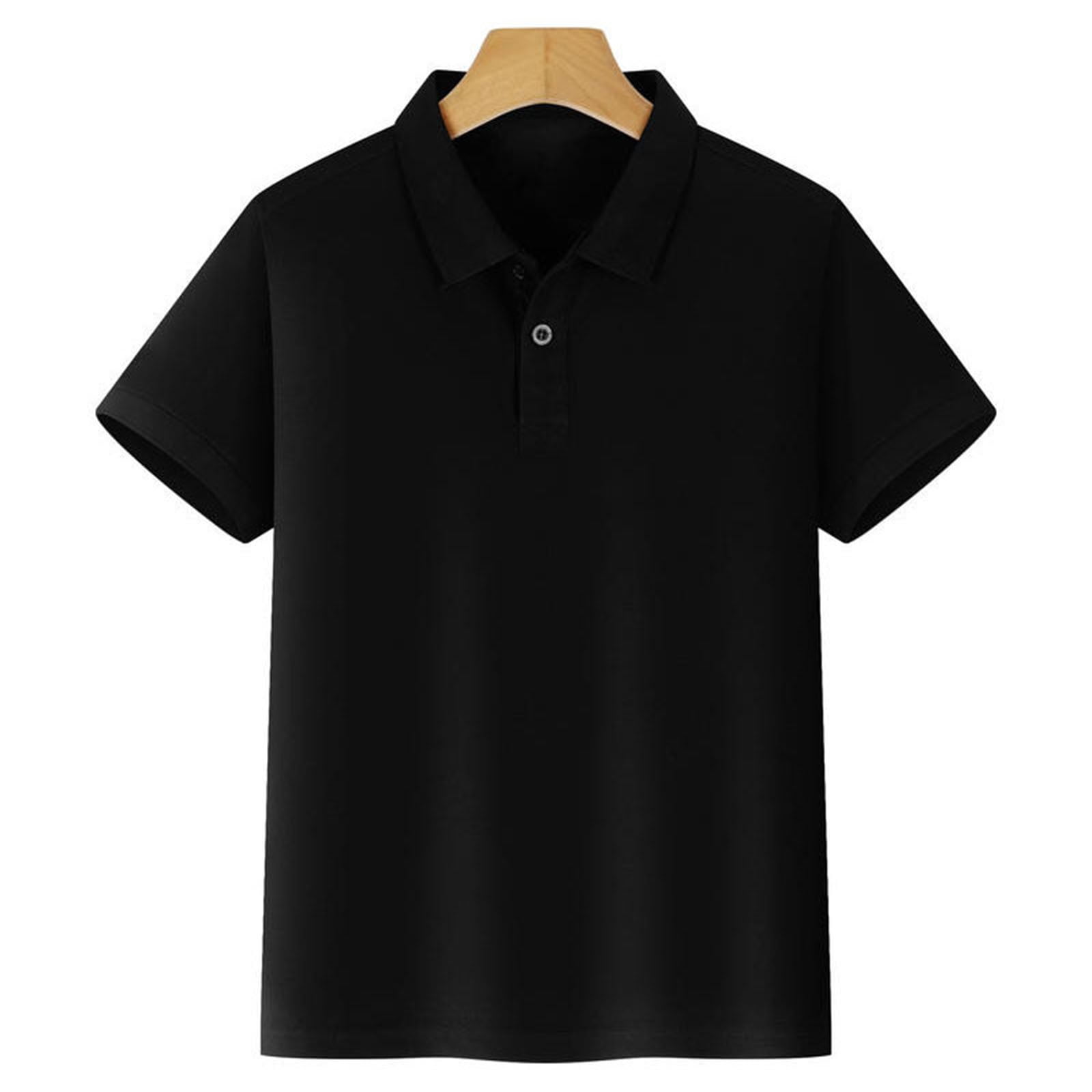 School Uniform Polo Shirts Short Sleeve Polo Shirt Black Graduation ...