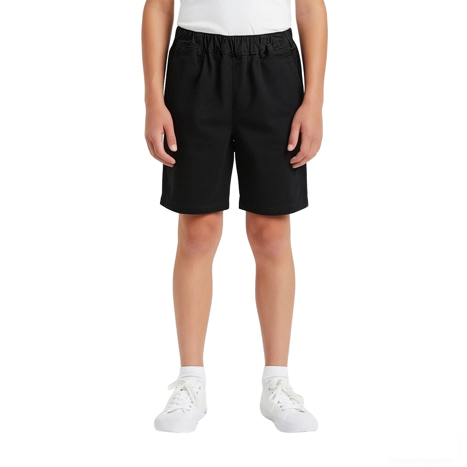 School Uniform for Boys with Pockets Straight Pants Pull On Boys Black ...