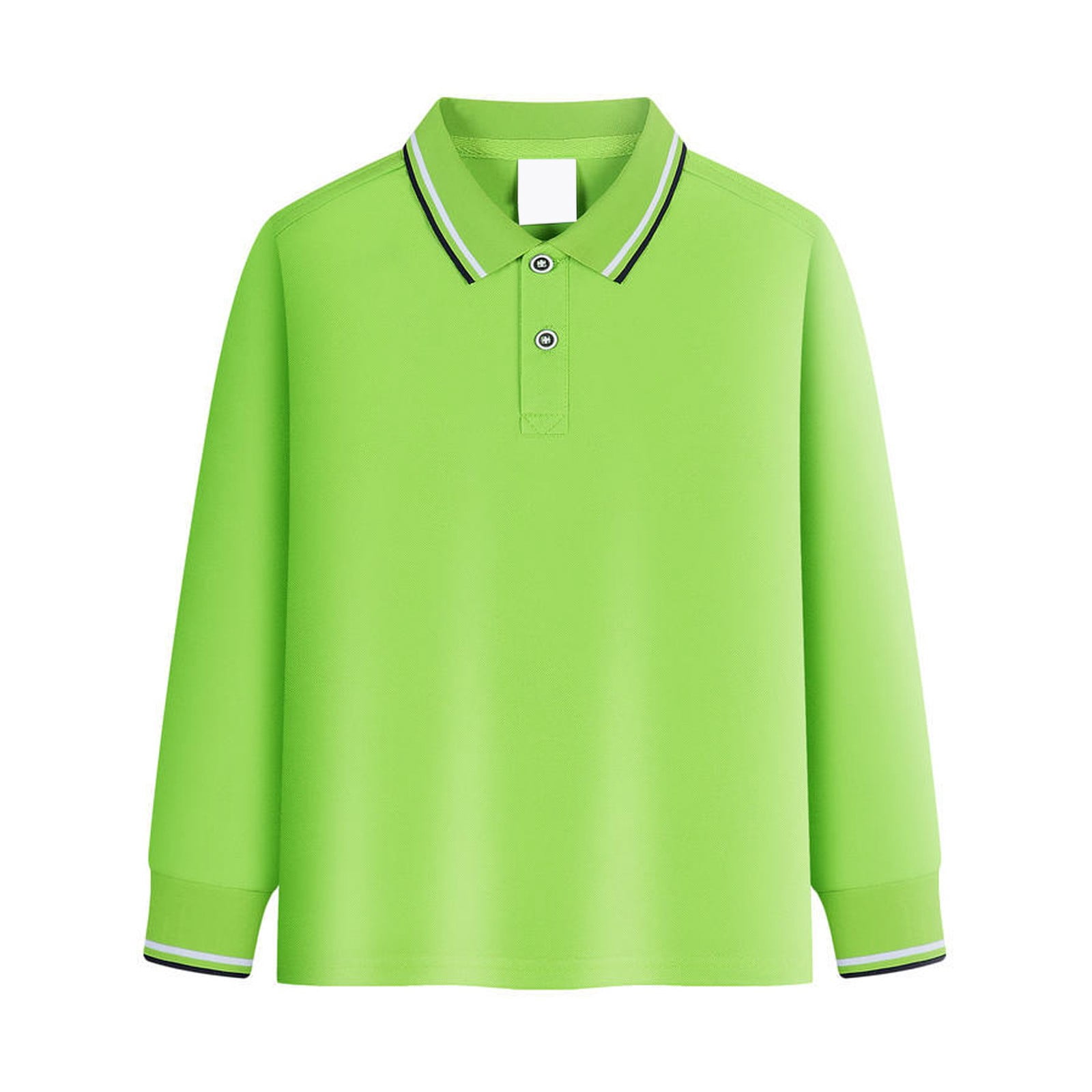 School Uniform for Girls, Long Sleeve Feminine Fit Interlock Polo Shirt ...