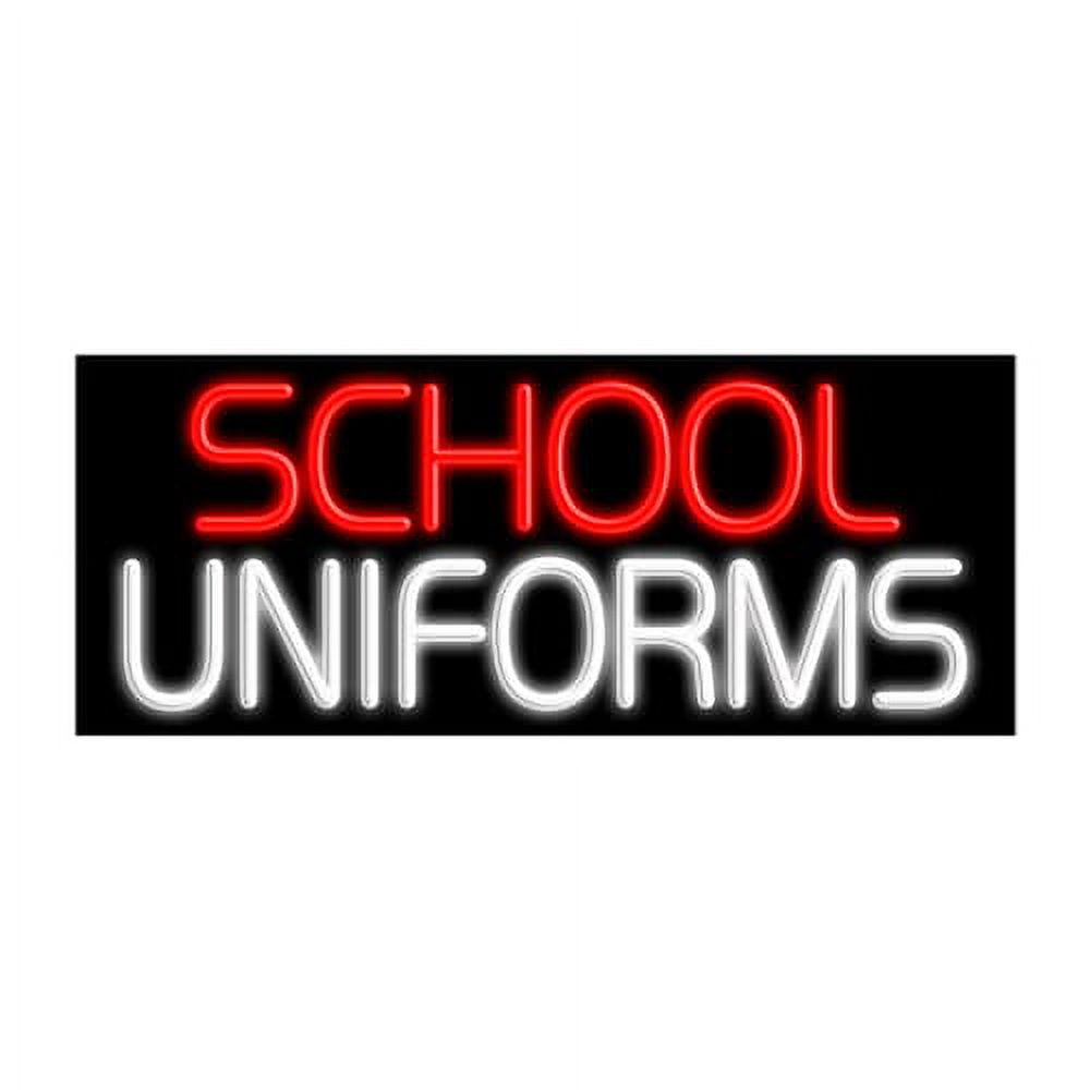 School Uniforms-Glass Neon Sign Made in USA - Walmart.com