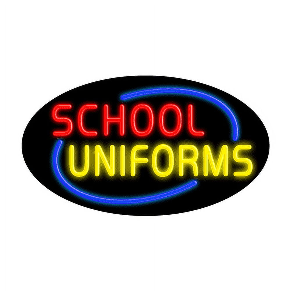 School Uniforms-Glass Neon Sign Made in USA - Walmart.com