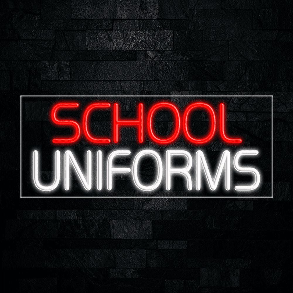 School Uniforms-LED Neon Sign 30"L x 12"H #30289 - Walmart.com
