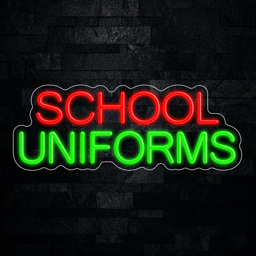 School Uniforms Neon LED Sign 24"L x 9"H #32695 - Walmart.com