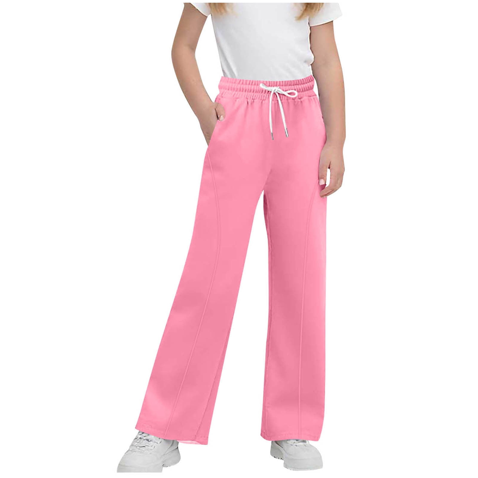 School Uniforms Pants for Teen Boys New Girls Wide Leg Fleece ...