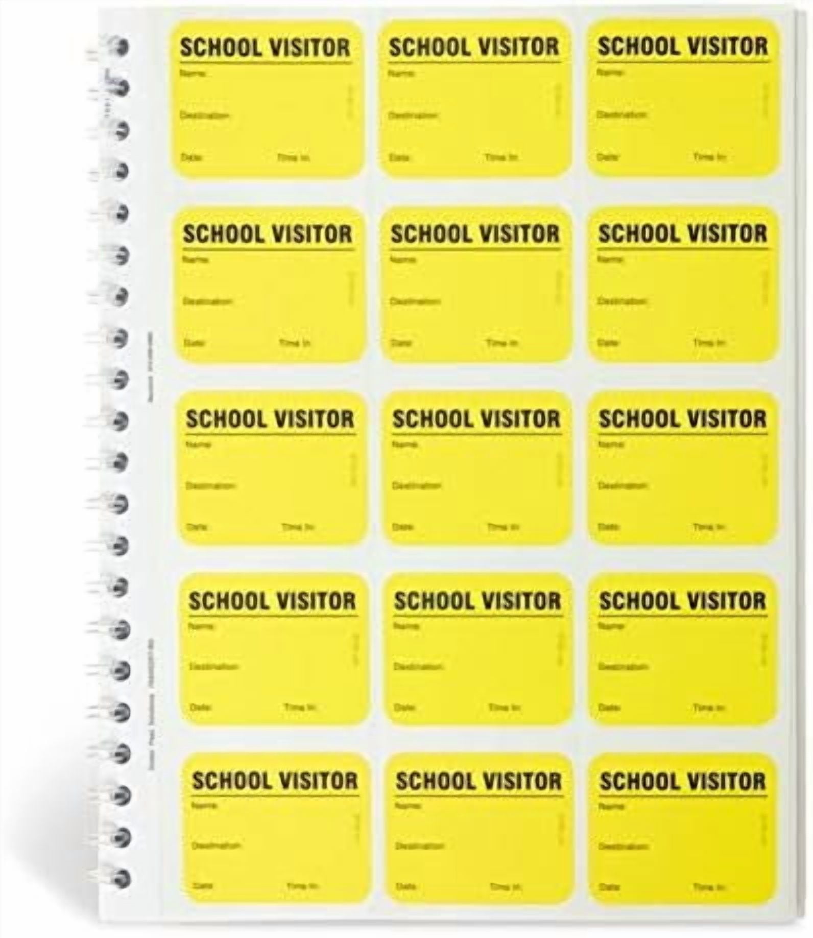 School Visitor Log Book, Spiral-Bound Visitor Badges, Guest Register ...