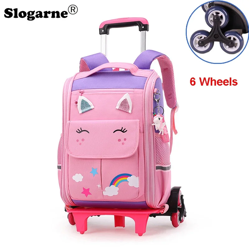 School Wheeled Backpack School Trolley Bags With Wheels School Rolling ...