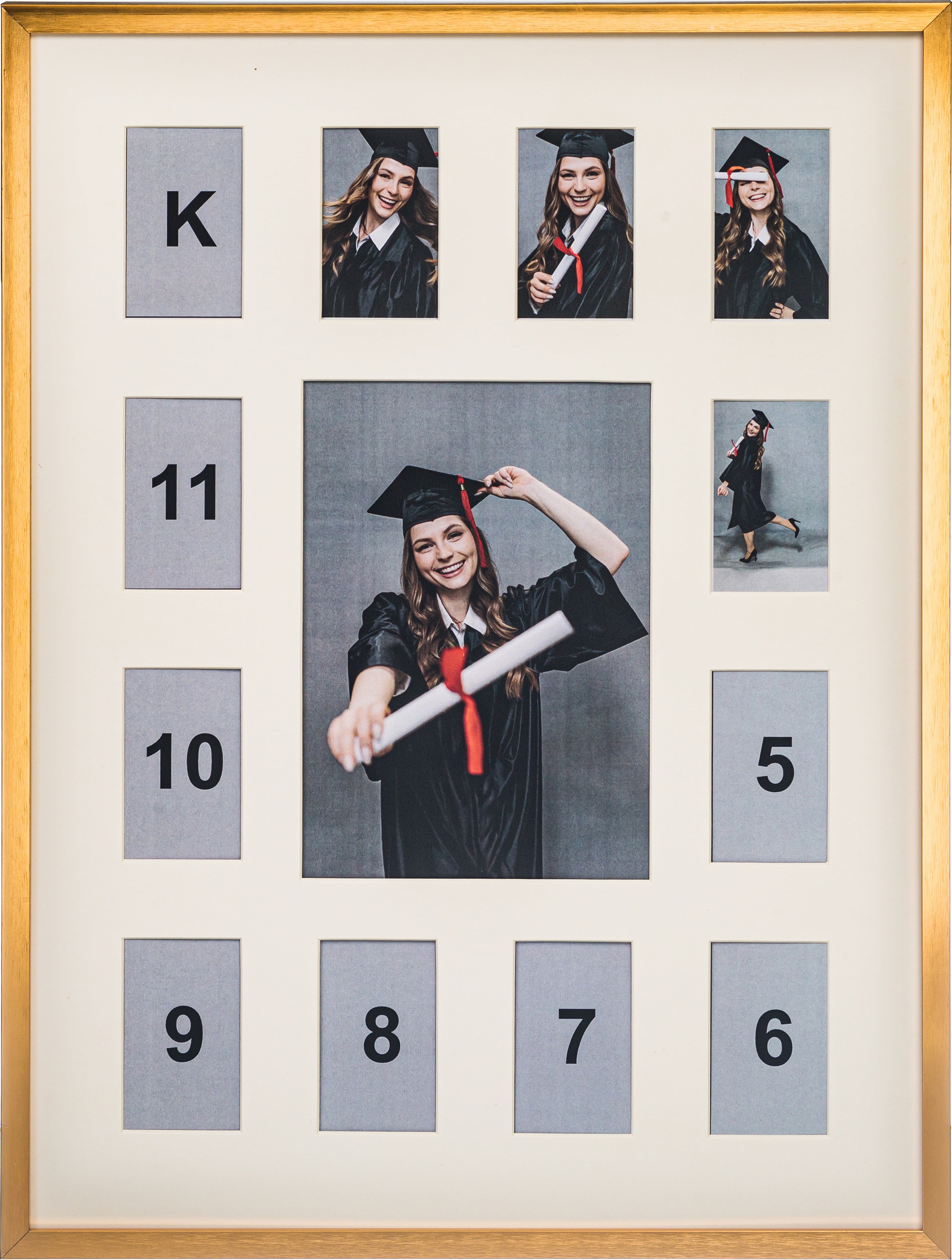 WOOD SIDE ORBIS School Pictures Frame, Aluminum Metal, Gold, 5x7 and ...