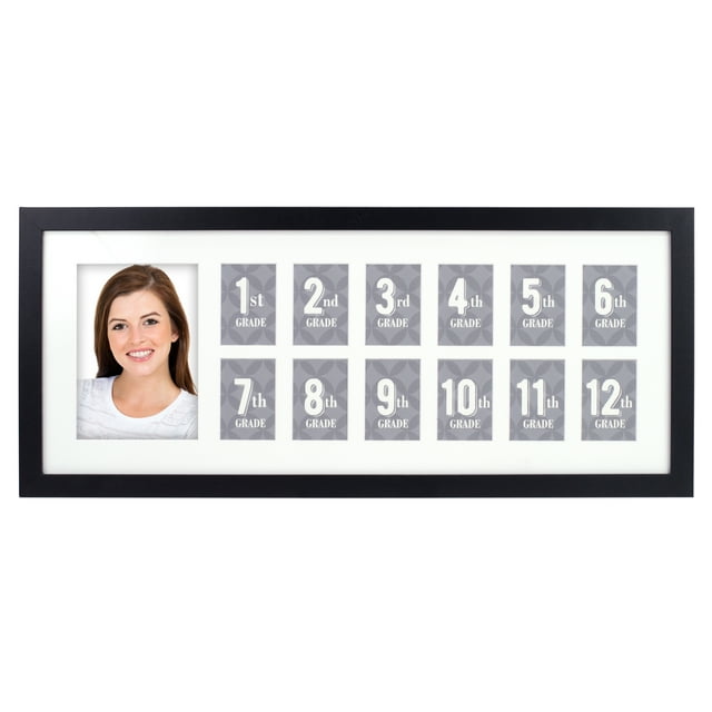 School Years Collage Frame 13-opening 5x7 2x3 Black by Malden - 2x3 ...