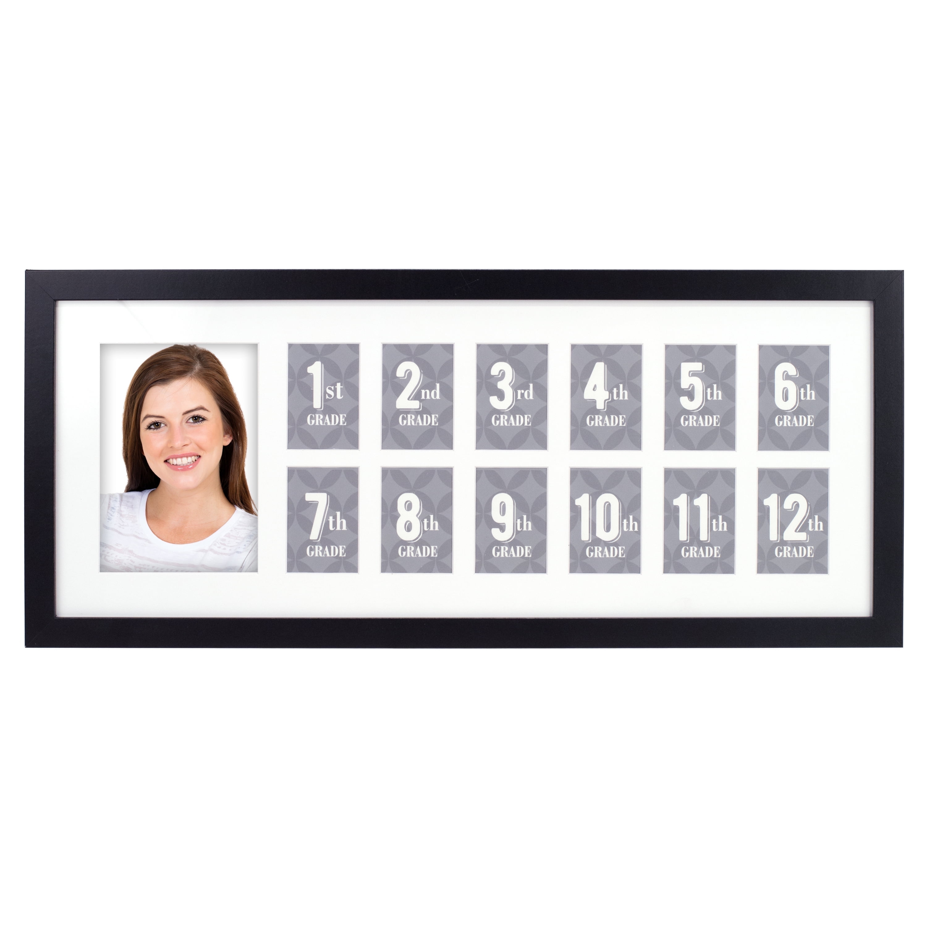 Malden 13 Opening 2" x 3" and 5x7 School Year Photo Collage Frame ...
