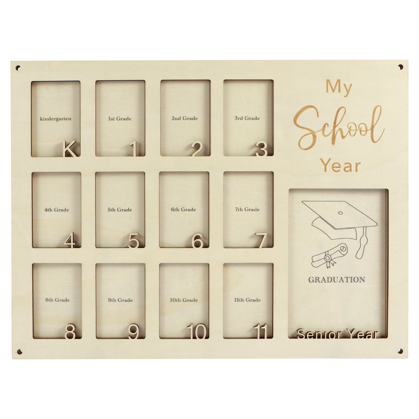 School Years Picture Frame 12 School Years School Picture Mat Includes ...
