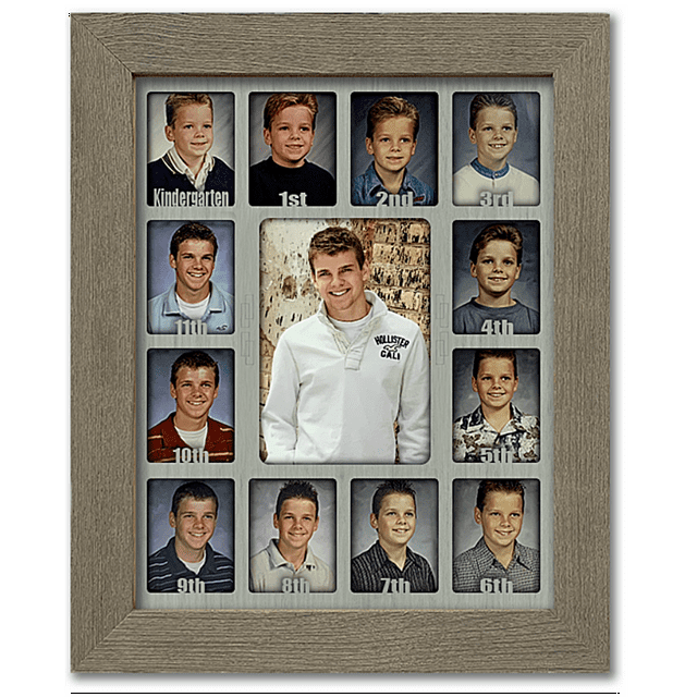 School Years Picture Frame Collage - Non Personalized - Kindergarten to ...