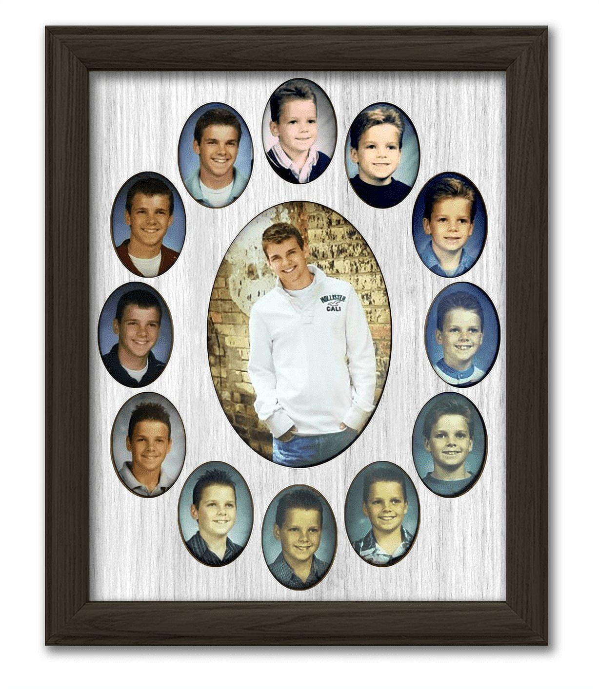 Walmart School Years Picture Frame - Oval Collage, 2x3 Wallet Photos, K ...