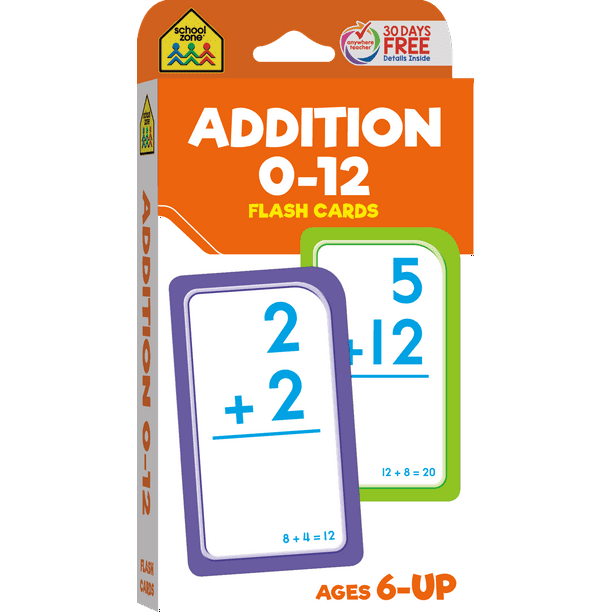 School Zone Addition 0-12 Flash Cards (Walmart Exclusive) - Walmart.com