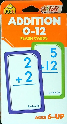 School Zone Addition 0-12 Flash Cards (Walmart Exclusive) - Walmart.com