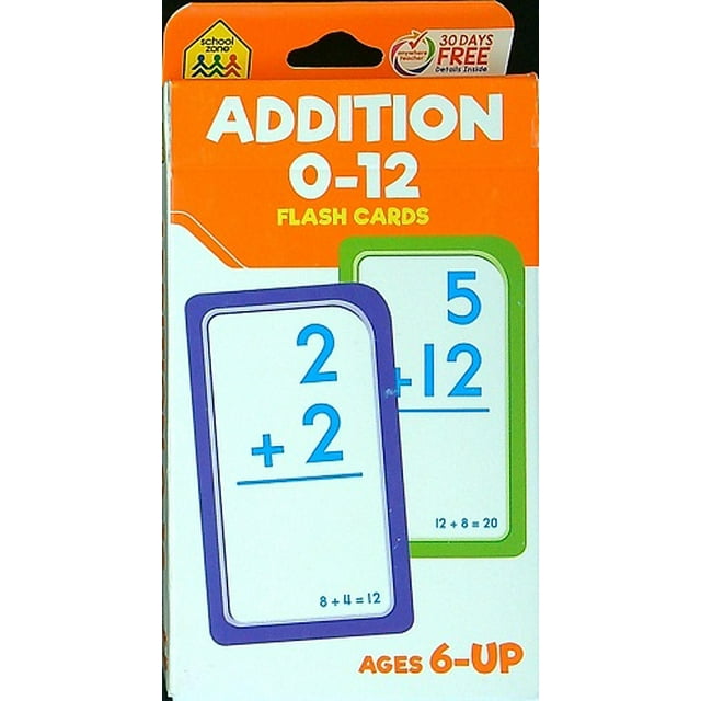 School Zone Addition 0-12 Flash Cards (Walmart Exclusive) - Walmart.com