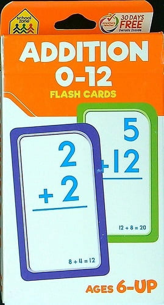 School Zone Addition 0-12 Flash Cards (Walmart Exclusive) - Walmart.com