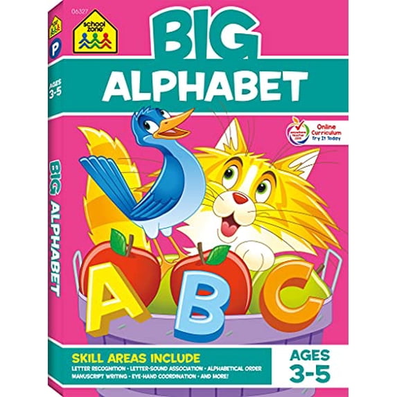 Pre-Owned School Zone Big Alphabet Workbook (Big Workbook) Paperback ...