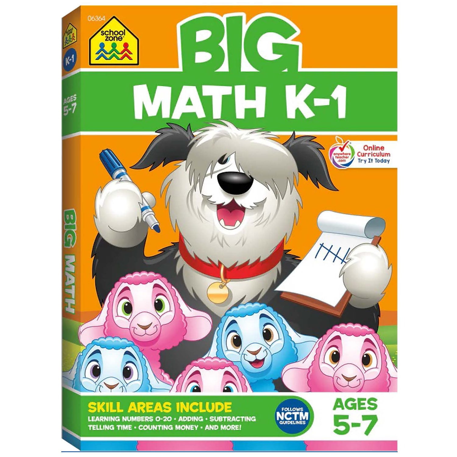 School Zone Big Math Workbook Grades K-1 (SZP06364) - Walmart.com