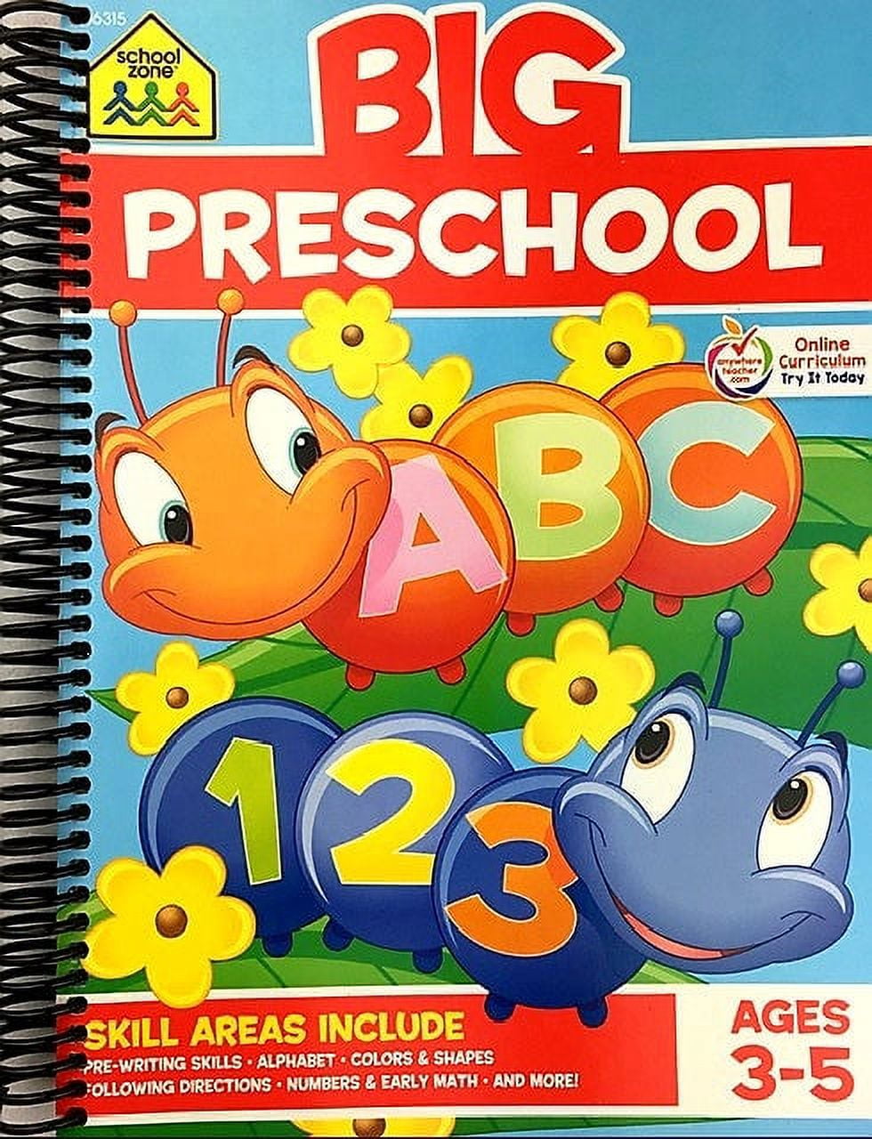 School Zone - Big Preschool Workbook - Ages 3 - 5, Colors, Shapes ...