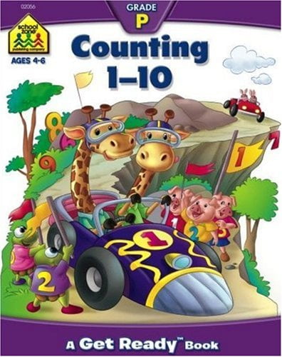 Pre-Owned School Zone Counting 1-10 Workbook: 32 Pages, Preschool ...