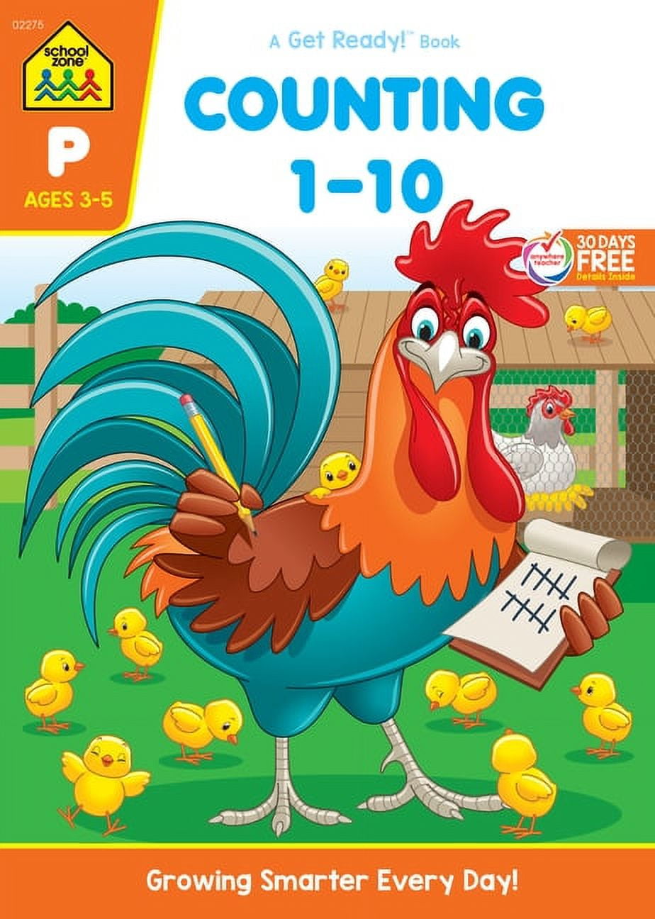 School Zone Counting 1-10 Workbook - Walmart.com