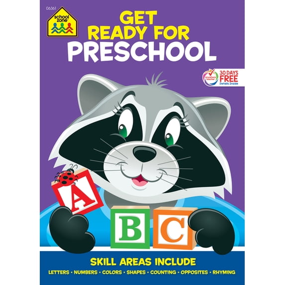 School Zone Get Ready for Preschool Workbook - Walmart.com