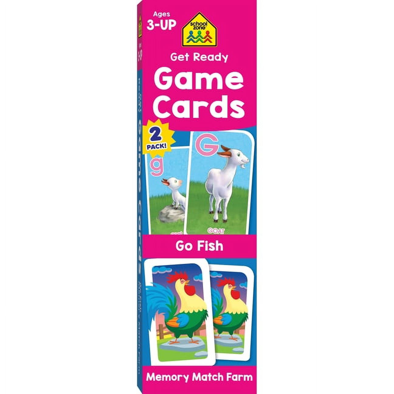School Zone Go Fish & Memory Match Farm 2-Pack Game Cards - Walmart.com